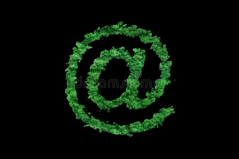Email Symbol, at Sign, Mail Icon Stock Illustration - Illustration of ...