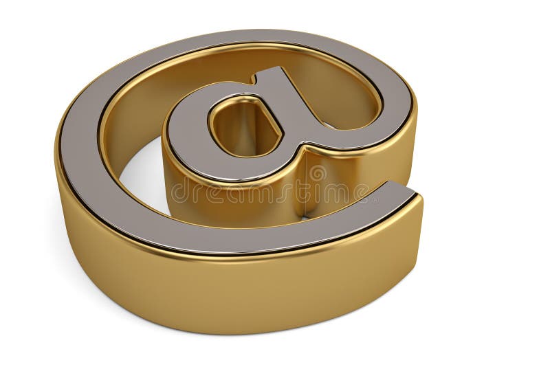 Email Symbol on White Background.3D Illustration. Stock Illustration ...