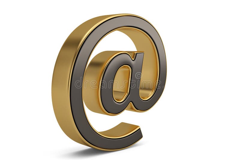 Email Symbol on White Background.3D Illustration. Stock Illustration ...