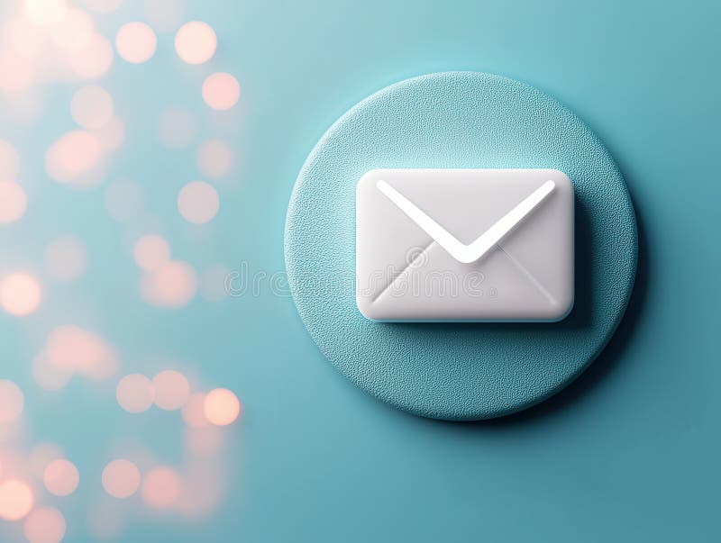 Email Symbol in White on a Blue Circle Digital Communication Theme ...