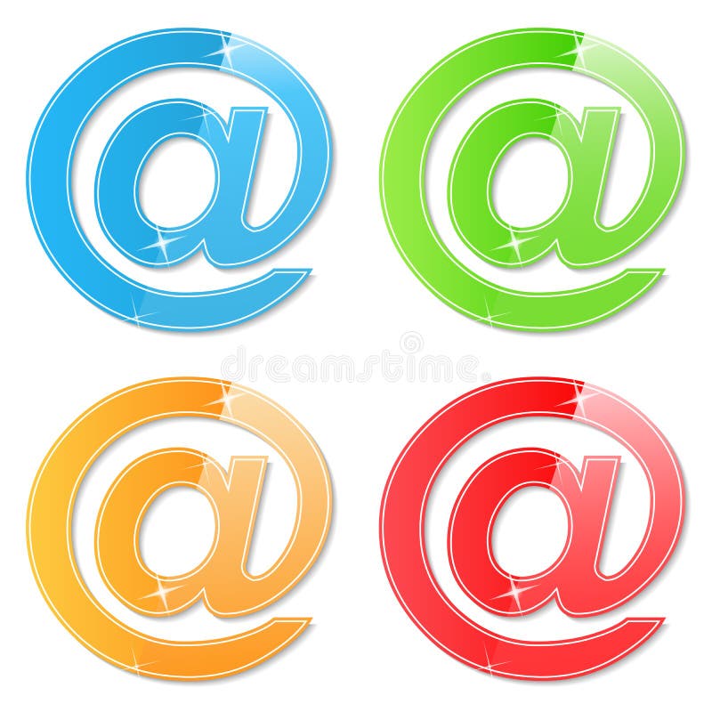 EMail-Symbole vektor abbildung. Illustration von computer - 25445245