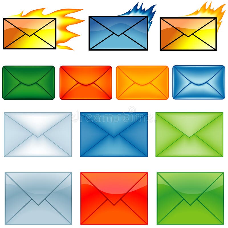 Email Symbols stock vector. Illustration of mail, vector - 4222013