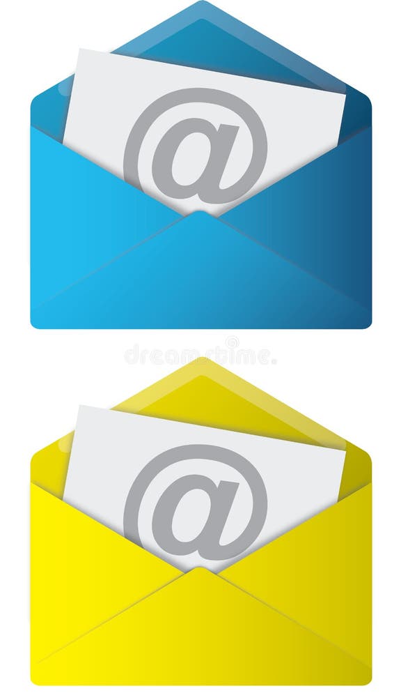 Email symbols stock illustration. Illustration of envelopes - 7592446
