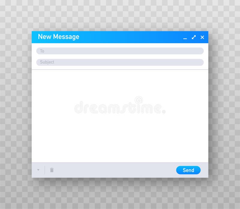 Email Template. Blank E-mail Browser Window. Mail Message Web Page ...
