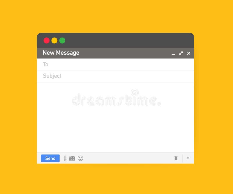 Email Template. Blank E-mail Browser Window. Mail Message Web Page ...