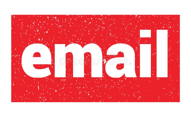 Email Text Written on Red Stamp Sign Stock Illustration - Illustration ...