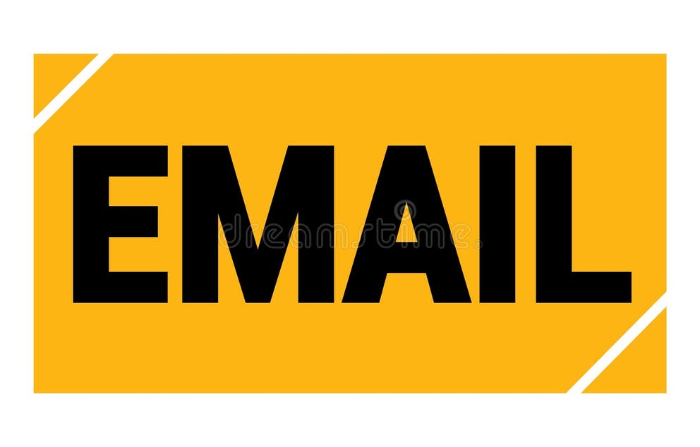 EMAIL Text Written on Yellow-black Stamp Sign Stock Illustration ...