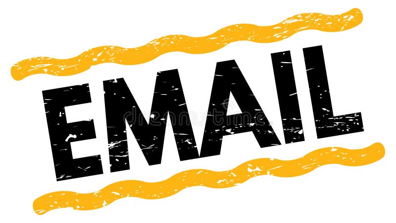 EMAIL Text on Yellow-black Lines Stamp Sign Stock Illustration ...