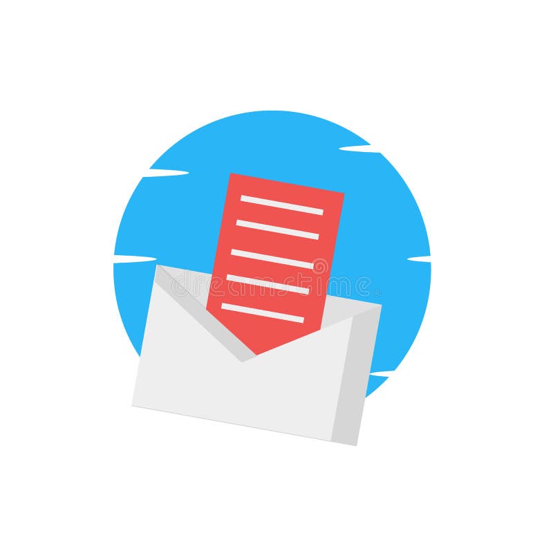 Email To Open Flat Illustration - Vector Stock Vector - Illustration of ...