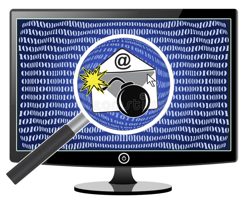 Email Toxique D'avertissement Illustration Stock - Illustration du ...