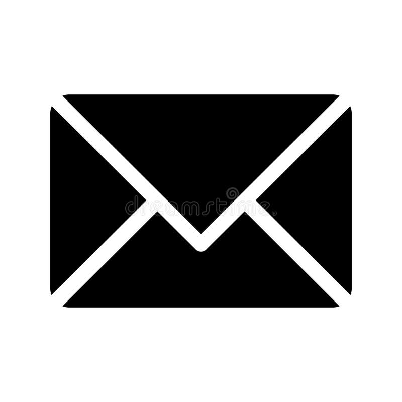 Email Glyph Flat Vector Icon Stock Illustration - Illustration of ...