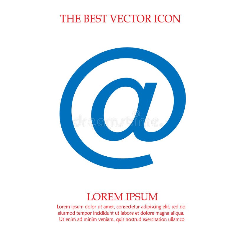 Email Vector Icon EPS 10. at Sign Stock Vector - Illustration of ...