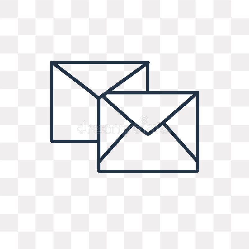 Email Vector Icon Isolated on Transparent Background, Linear Email ...