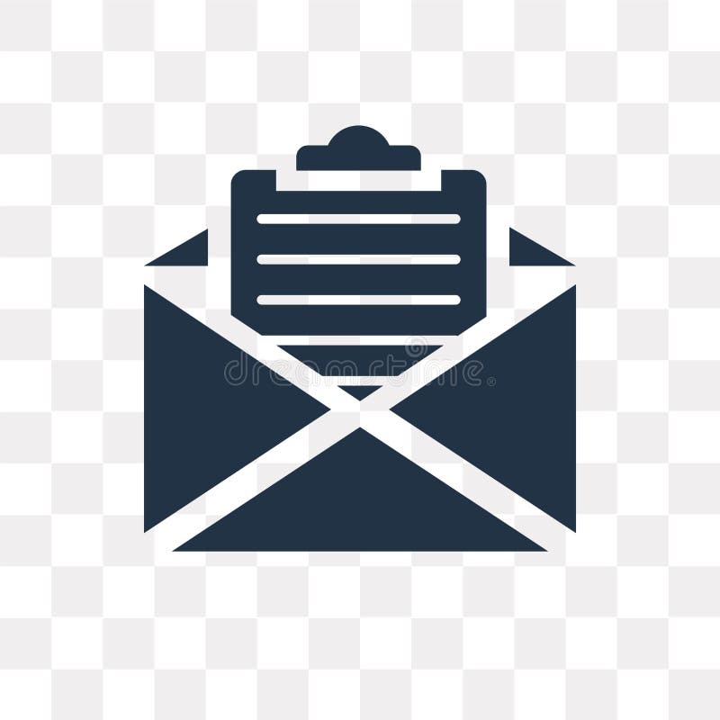 Email Vector Icon Isolated on Transparent Background, Linear Email ...