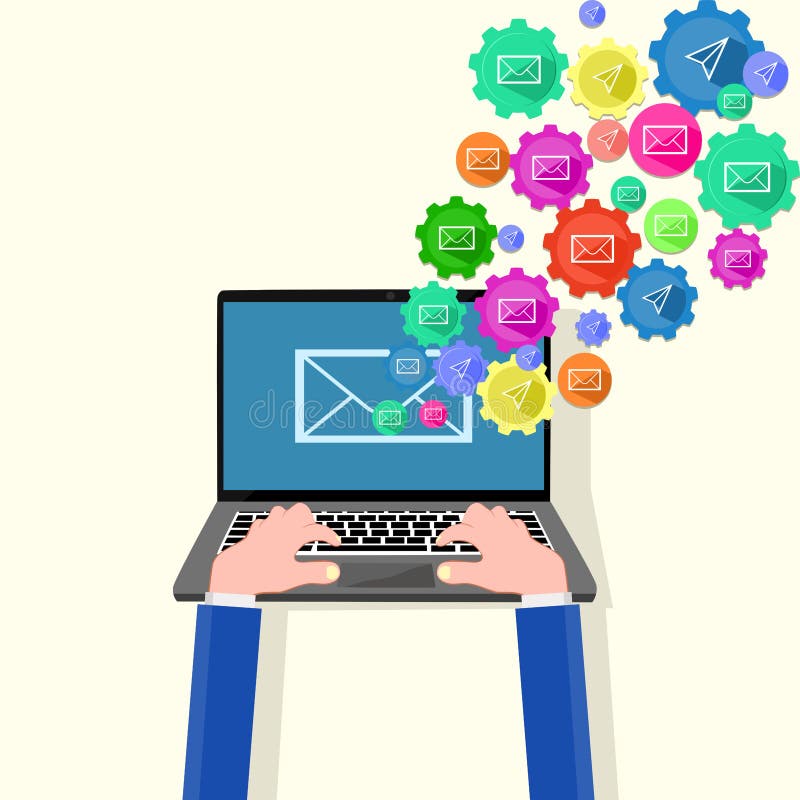 Email Vector. Sending or Receiving Email Concept Illustration. Flat ...