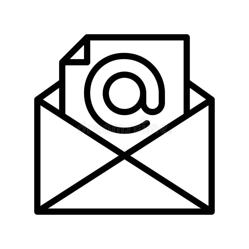 Email Vector, Social Media Line Style Icon Stock Vector - Illustration ...