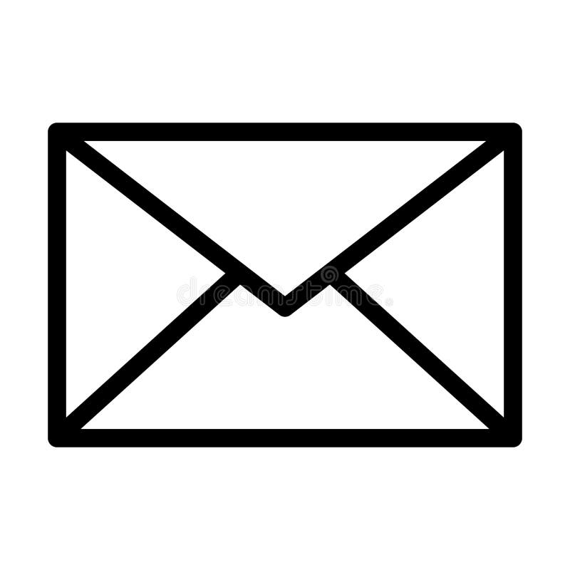 Email Vector Thick Line Icon for Personal and Commercial Use Stock ...