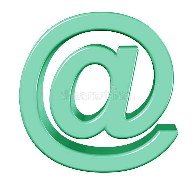Email verde do símbolo, ilustração stock. Ilustração de emita - 10265561