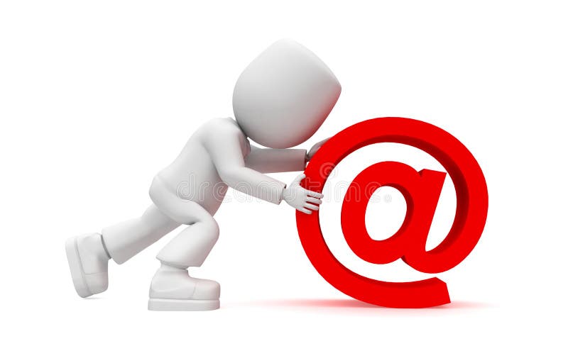 Email vermelho!!! ilustração stock. Ilustração de postagem - 12841319