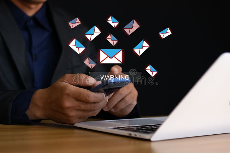 Email Viral Concepts, Cyber â€‹â€‹Attacks, Hacking, Spam Email Dangers ...