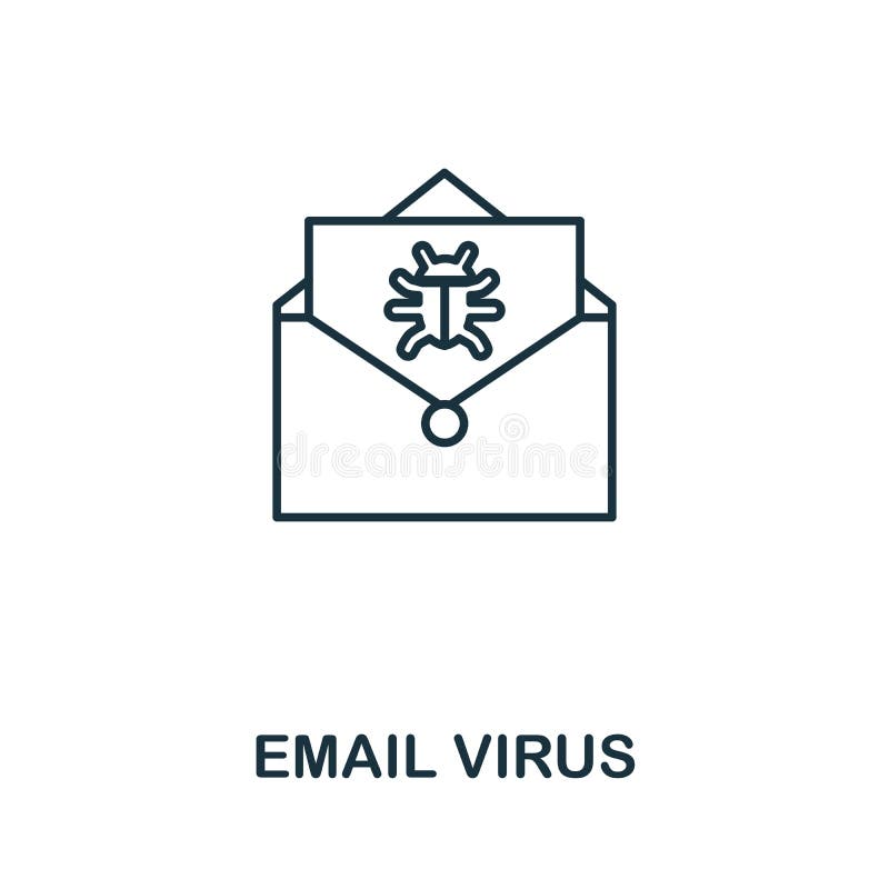 Email Virus Icon. Simple Element from Internet Security Collection ...