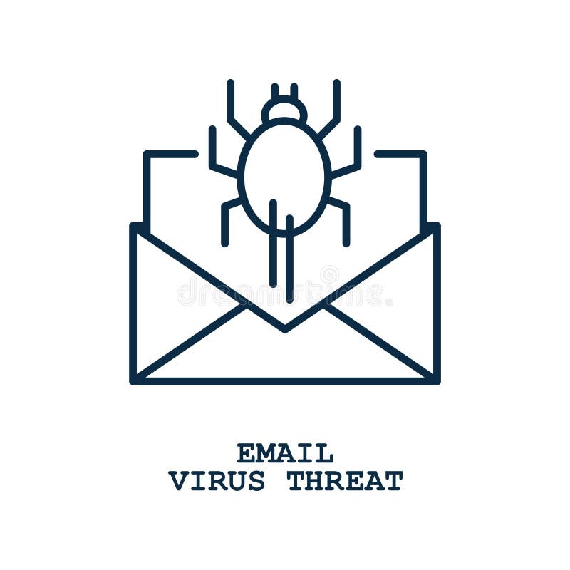 Email Virus 3d Rendering Isometric Icon. Stock Vector - Illustration of ...