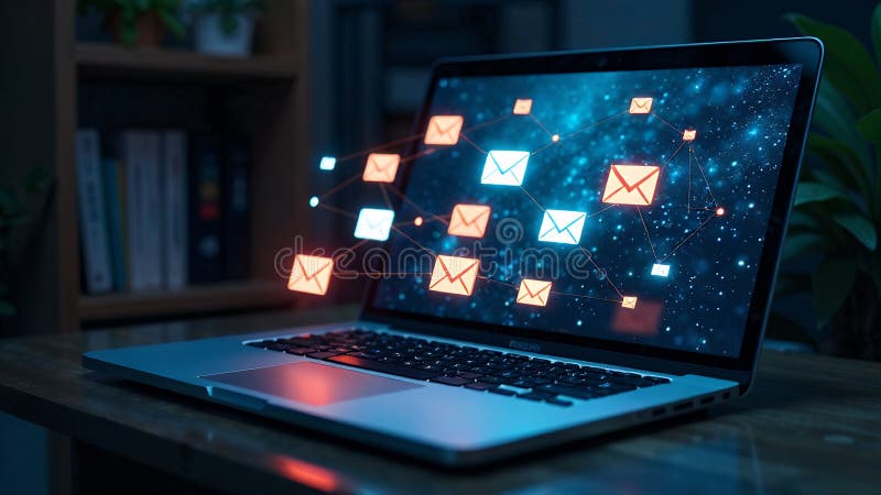 Email Warning Alert Concept, New Email Notification, Business Email and ...