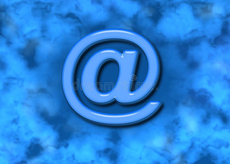 Email @ Web-Symbol U. Blauer Hintergrund Stock Abbildung - Illustration ...