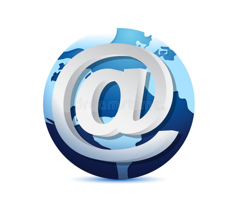Email World Icon Illustration Design Stock Illustration - Illustration ...