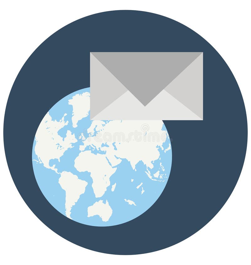 Worldwide Email Marketing Communication Concept. Running Digital ...