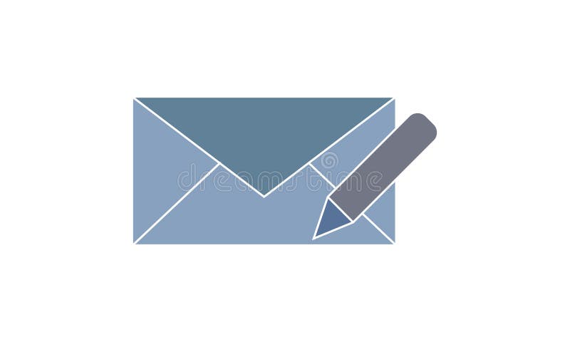 Email Write Icon. Write Message Concept Vector Illustration. Stock ...