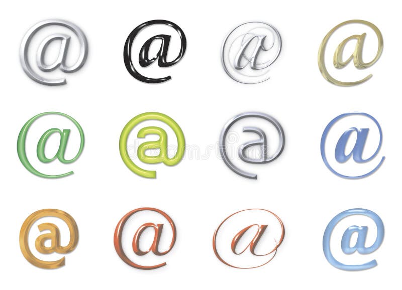 EMail-Zeichen stock abbildung. Illustration von glatt - 3567696