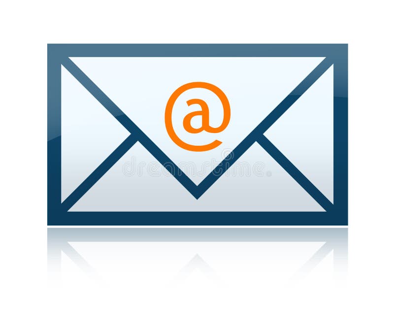 EMail-Umschlag-Tasten-Ikone (blau) Stock Abbildung - Illustration von ...