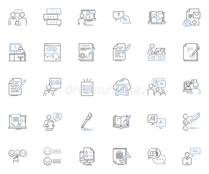 Emailing Line Icons Collection. Inbox, Attachment, Draft, Outbox ...