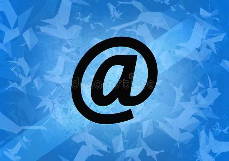 Emaill Address Aesthetic Abstract Icon on Blue Background Stock Photo ...