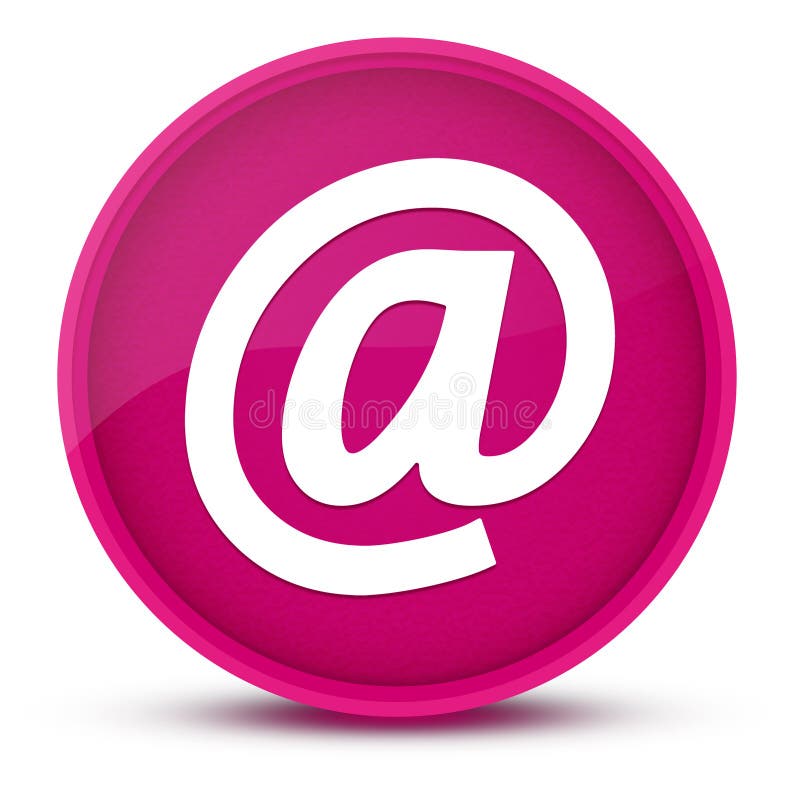 Emaill Address Luxurious Glossy Pink Round Button Abstract Stock ...