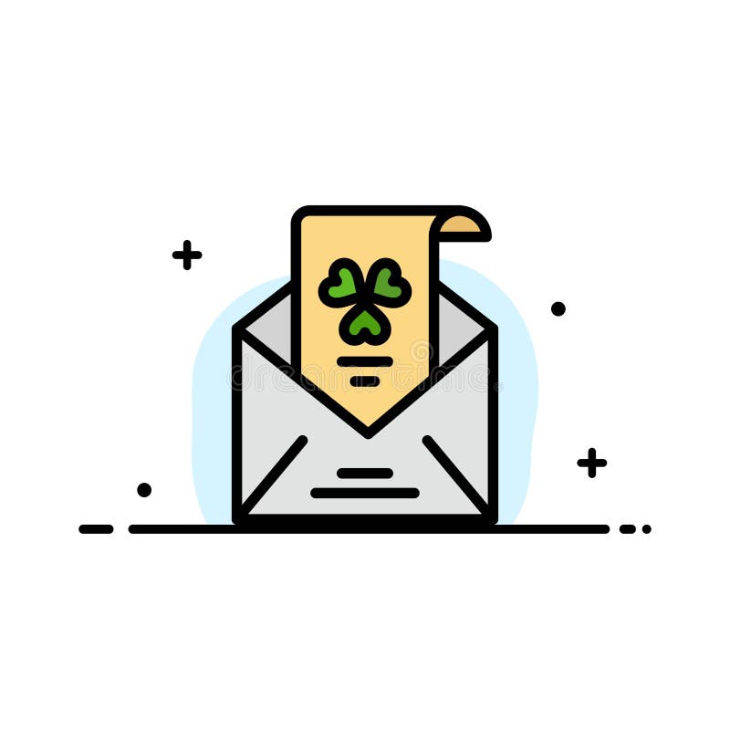 Emails, Envelope, Greeting, Invitation Business Flat Line Filled Icon ...