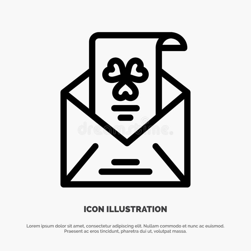 Emails, Envelope, Greeting, Invitation Line Icon Vector Stock Vector ...