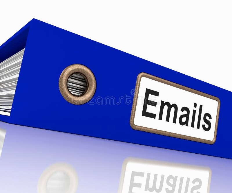 Emails File Showing Contacts and Correspondence Stock Illustration ...