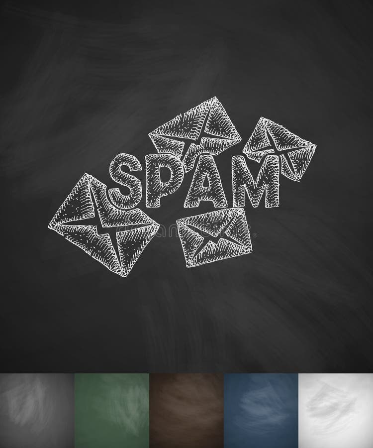 Emails Spam Icon. Hand Drawn Vector Illustration Stock Vector ...