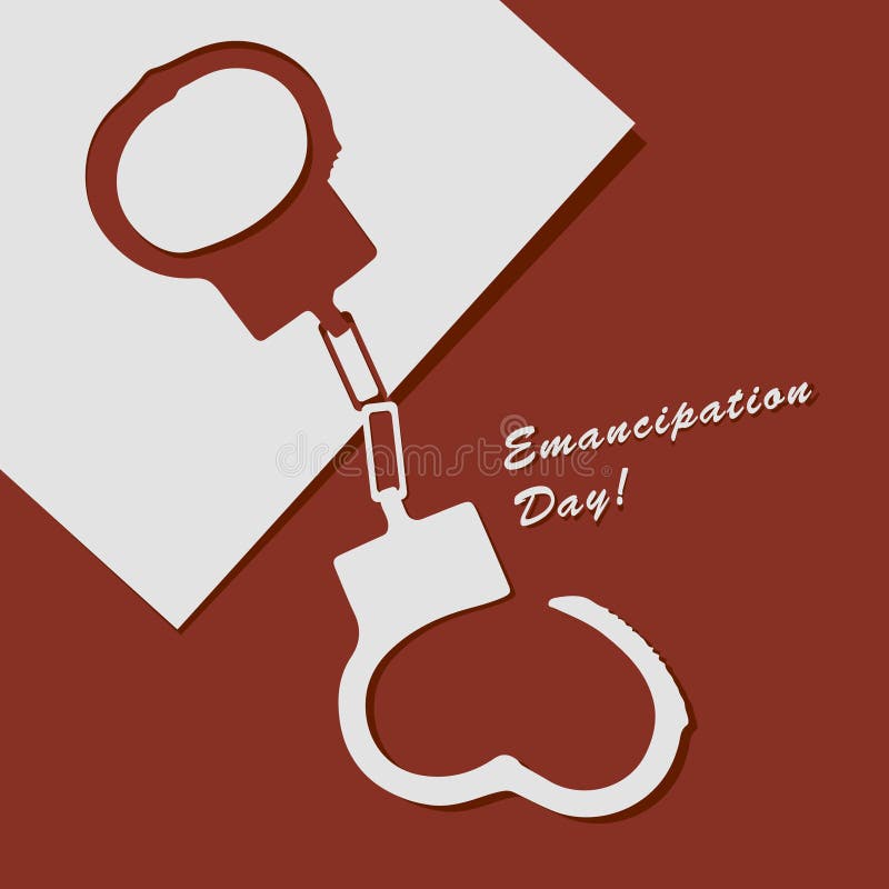 Emancipation Day stock vector. Illustration of cuff, cartoon - 42122872