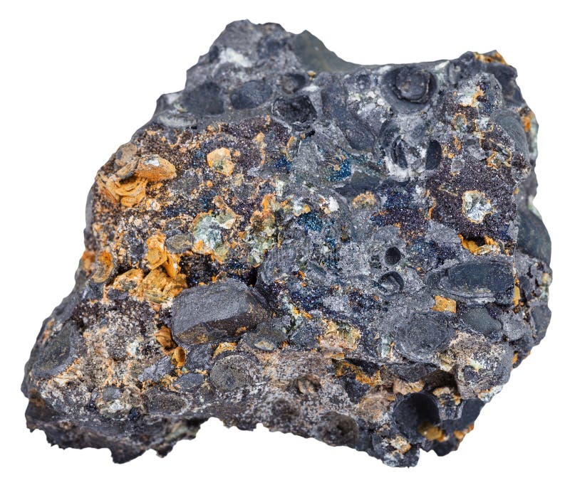 Ematite (minerale Di Ferro) Con I Cristalli Della Magnetite Fotografia ...