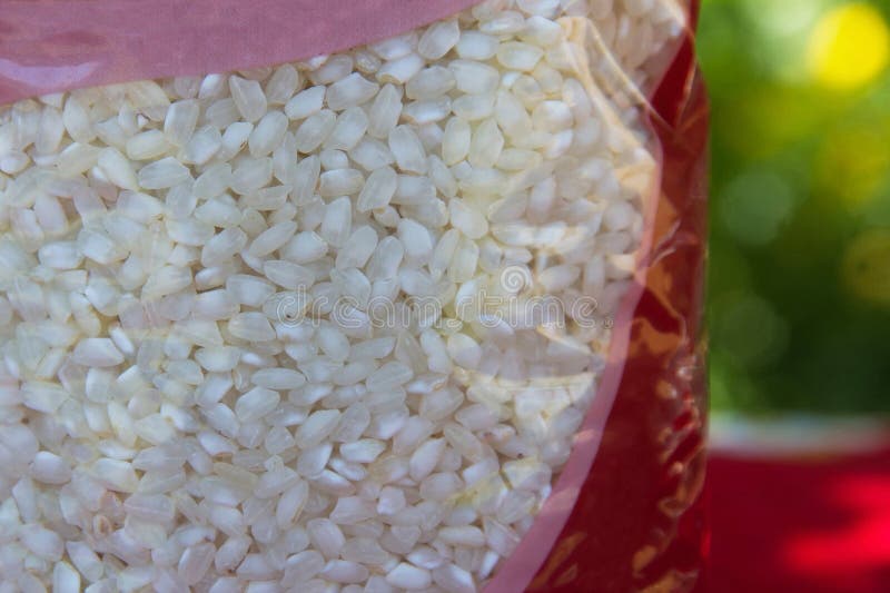 Emballage de sac de riz photo stock. Image of blanc, affermage - 65510536