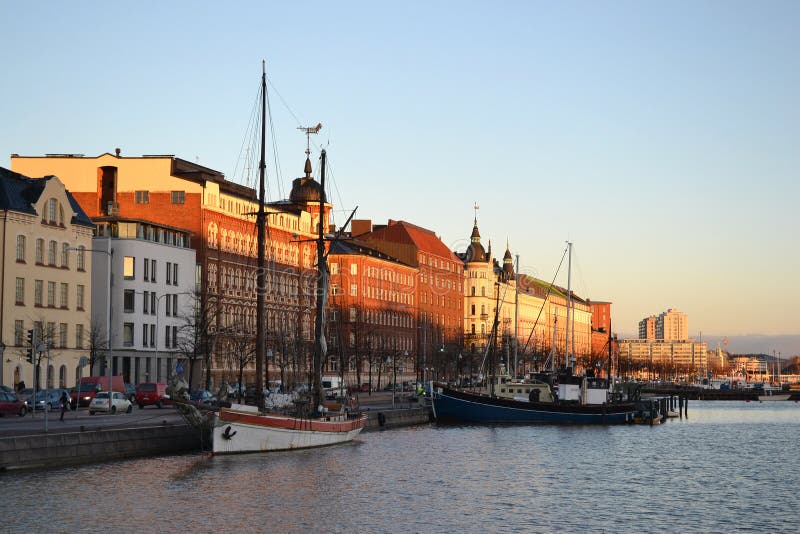 Embankment in Helsinki, Finland Stock Photo - Image of helsinki, facade ...