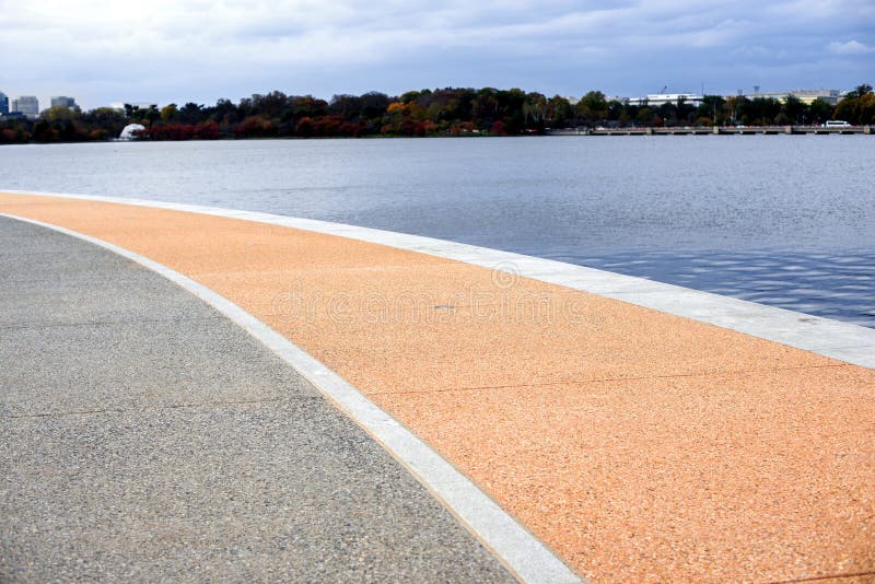 Embankment of Natural Stone and Blue Waters Stock Image - Image of ...