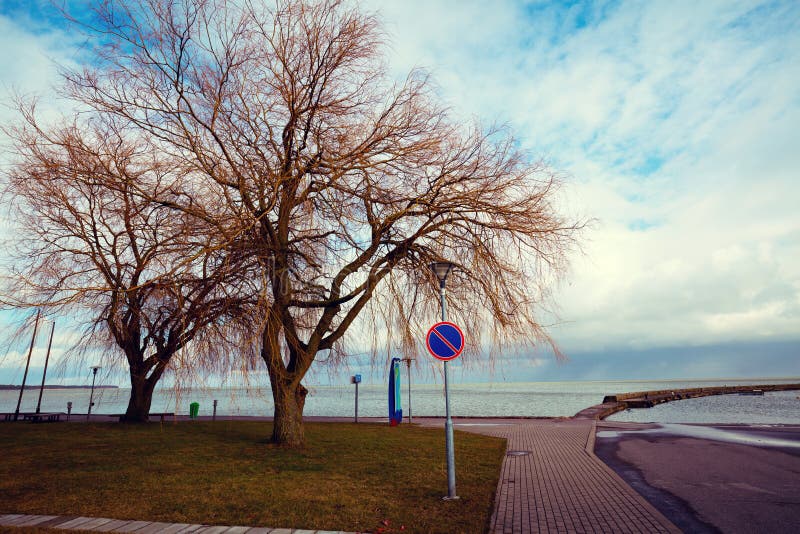 Embankment in Nida, Lithuania Stock Photo - Image of island, magic ...