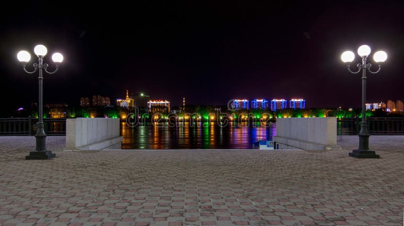Embankment at night stock photo. Image of history, building - 73754242