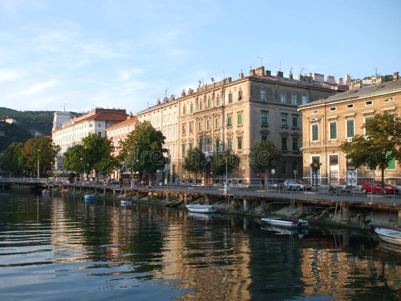 Seafront in Trieste, Italy stock photo. Image of hour - 27679670