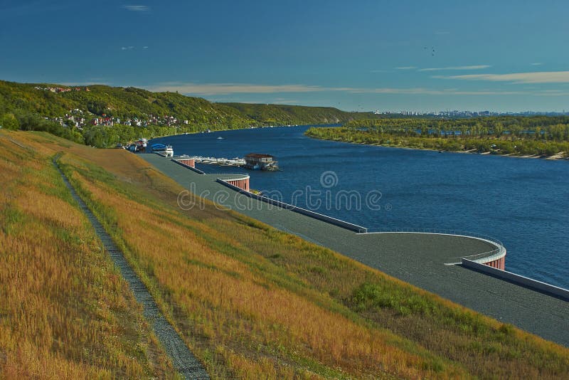Embankment To Protect the Shore. Stock Photo - Image of moscow ...