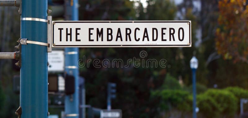 Embarcadero stock image. Image of sign, color, space - 18051215
